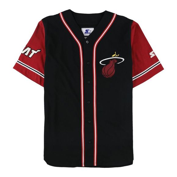 STARTER | Shirts | Starter Mens Miami Heat Jersey Black Dm | Poshmark